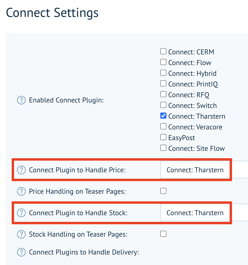 Connect: Tharstern - Configuring Tharsten plugin – Infigo Help Desk